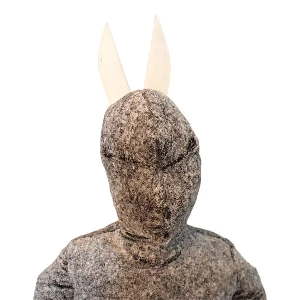 ROMER MILLINERY Sally, Krampus Decorative Yule Doll One Of A Kind - Grey