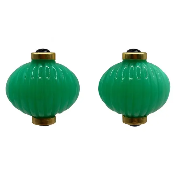 MICHAEL NASH JEWELRY Luisa Carved Jade And Black Onyx Omega Pierced Earrings - Green