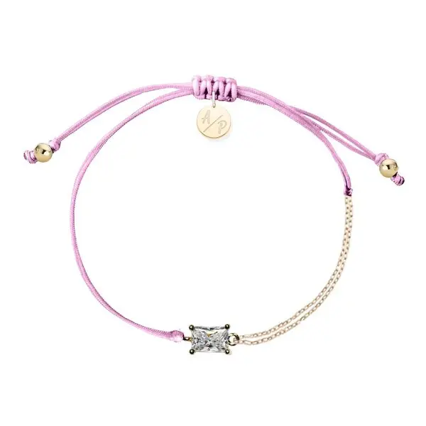 ADRIANA PAPPAS DESIGNS Cz Emerald Cut Bracelet - Pink