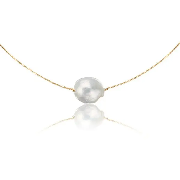 LILY & ROO Baroque Pearl Choker - Gold