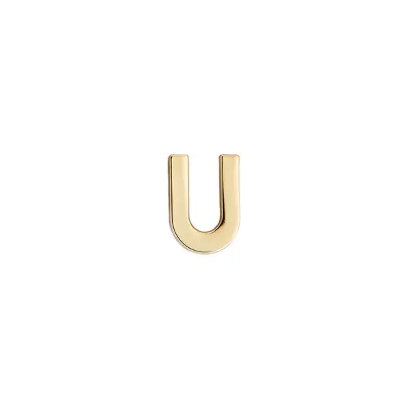 MAKE HEADS TURN Metal Letter U Pin - Gold