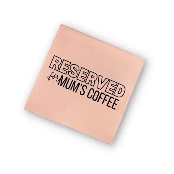 VIDA VIDA Mum Handmade Leather Drinks Coaster Coffee - Orange
