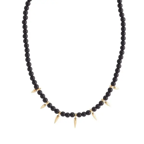 RIZE Tribal Spike Necklace - Gold/black