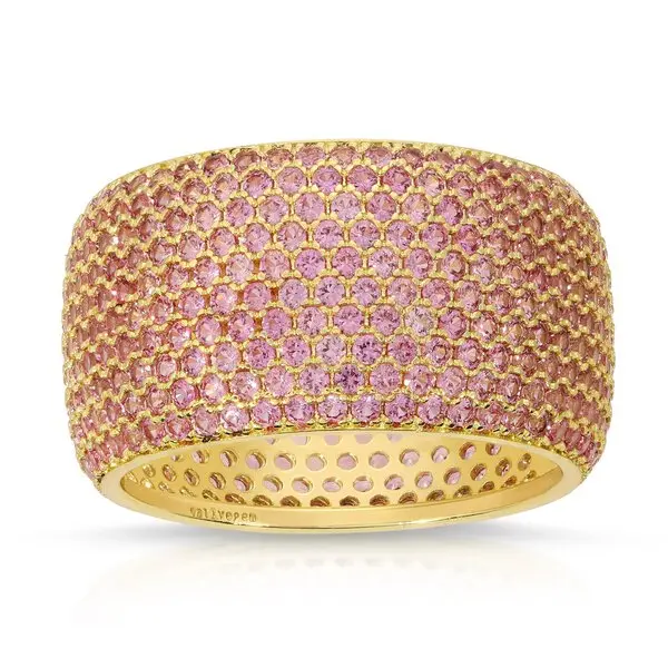 NATIVE GEM Billionaire Cigar Style Ring - Pink