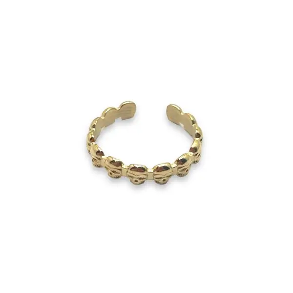 JAGGED HALO JEWELRY Eternity Skull Ear Cuff - Gold