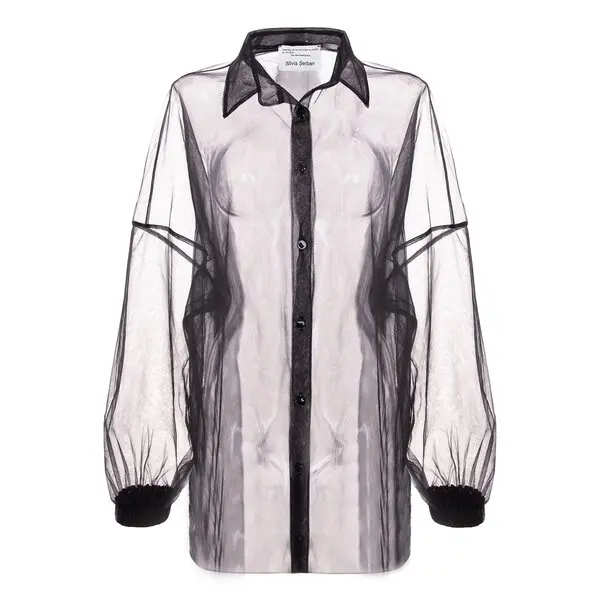 SILVIA SERBAN Oversized Tulle Blouse
