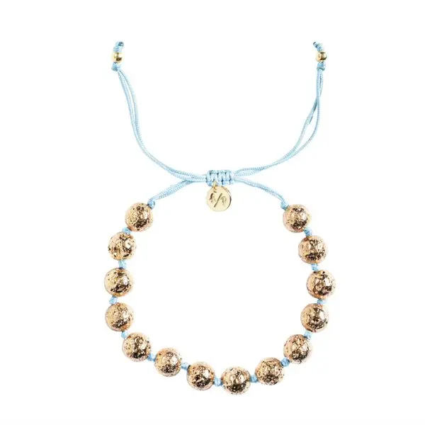 ADRIANA PAPPAS DESIGNS Bella Bracelet On Colored Cord - Blue