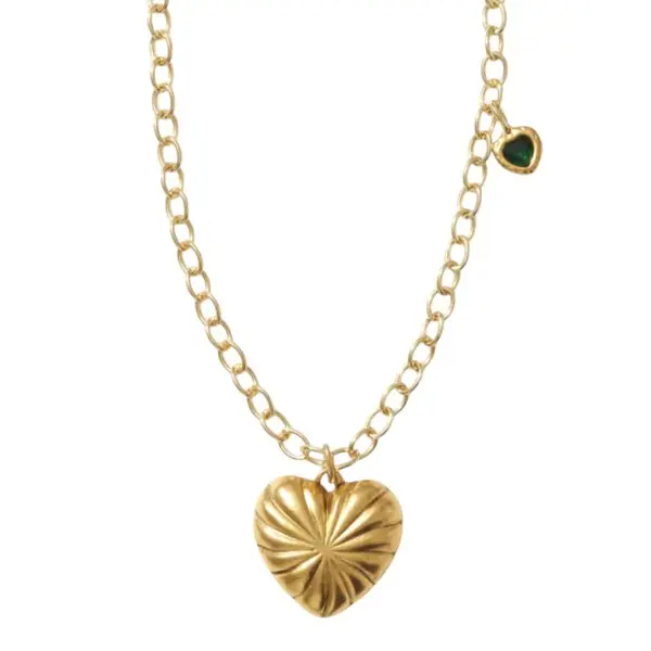 ALEXIE OF ATHENS Cherie Convertible Heart Necklace - Gold