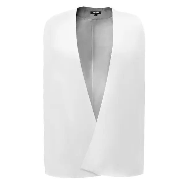 SMART AND JOY Minimalist Evening Cape - White