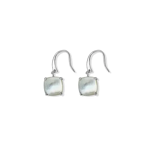 FV JEWELLERY La Stele Mother Of Pearl Dome Earrings - White