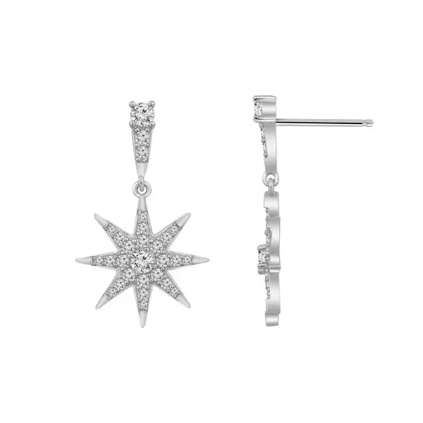 DIAMONBLISS Marilyn Monroe Hollywood Star Earrings - White