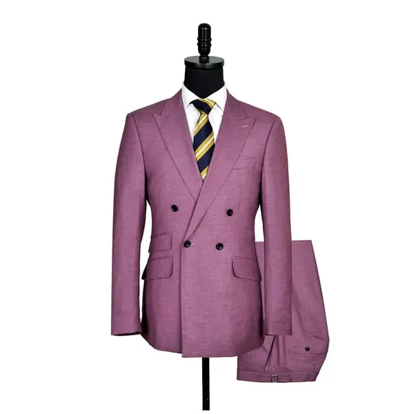 DAVID WEJ Aldo Double Breasted Suit In Rouge