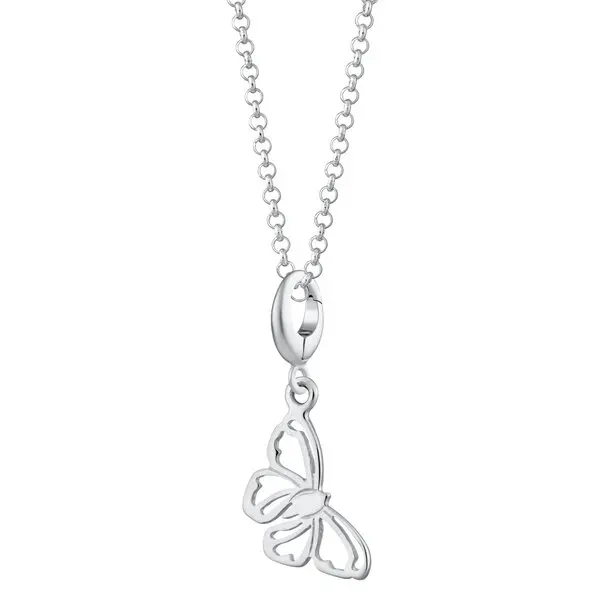 LILY CHARMED Sterling Butterfly Charm Necklace - Silver