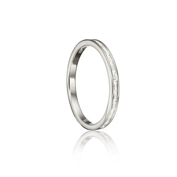 LILY & ROO Sterling Baguette Eternity Ring - Silver