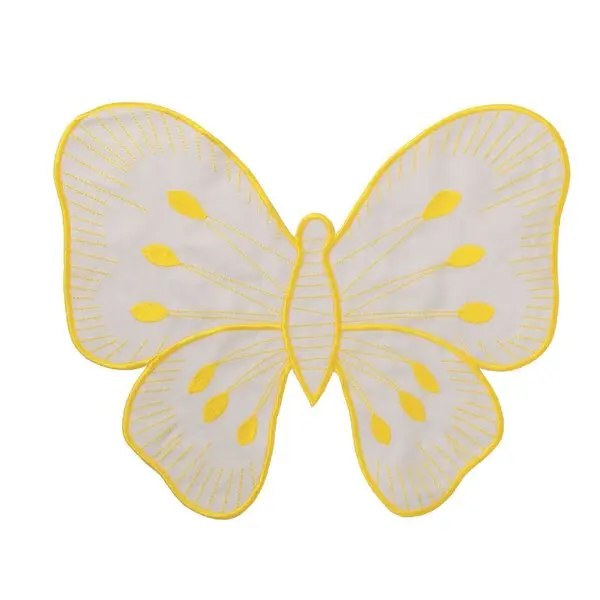 KM HOME COLLECTION Butterfly Cotton Placemat Set - Yellow