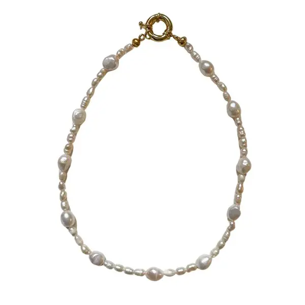 MISS MAY THE BRAND Freshwater Pearl Necklace - Yellow