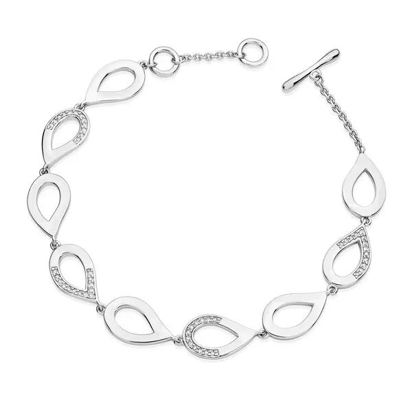 LUCY QUARTERMAINE Melting Diamond Bracelet - Silver