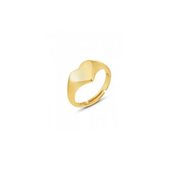 SPERO LONDON Sterling Silver Heart Signet Ring - Gold