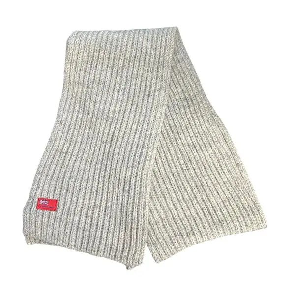 ARTHUR BEALE Neutrals Pure British Wool Scarf Light Welsh - Grey