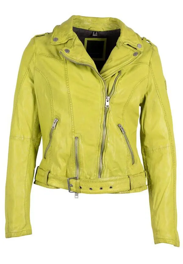 Mauritius Belted Slim Fit Leather Jacket