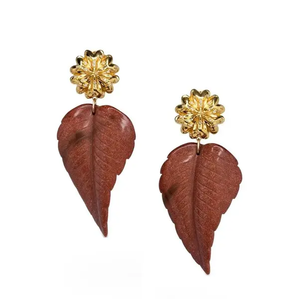JAREDJAMIN Chrysanthemum Clip On Earrings - Gold