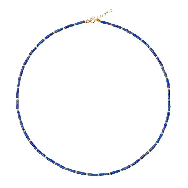 BOMBYX HOUSE Lapis Lazuli And 14k Gold Station Necklace - Gold/blue