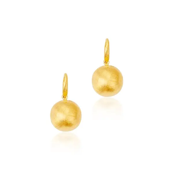 VISCONTI Plated Sterling Silver Sphere Earrings - Gold