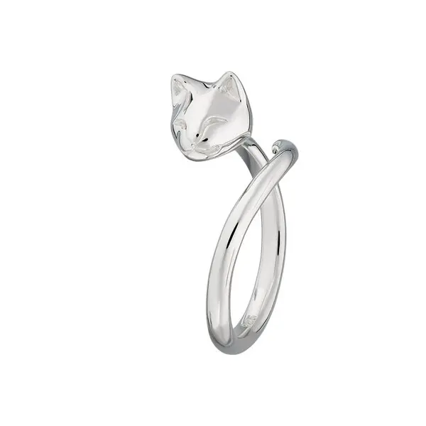 LILY CHARMED Adjustable Cat Ring - Silver