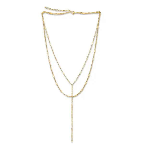 ELLIE VAIL JEWELRY Camilla Dainty Lariat Chain Necklace - Gold