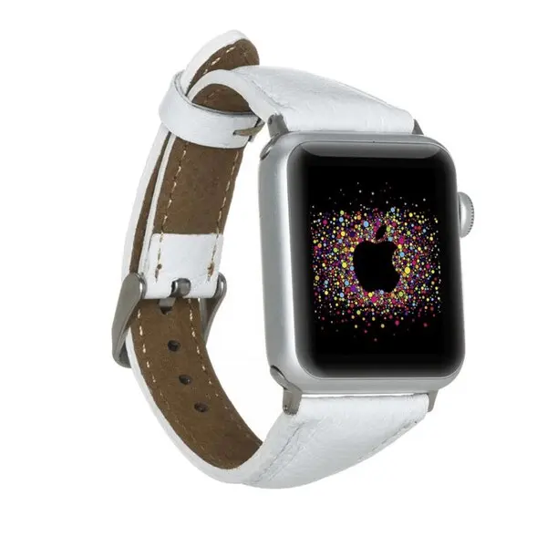 LEATHERE Classic Apple Watch Band - White