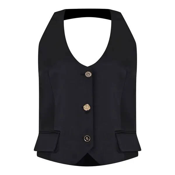 MAVLO Satin Halter Neck Vest