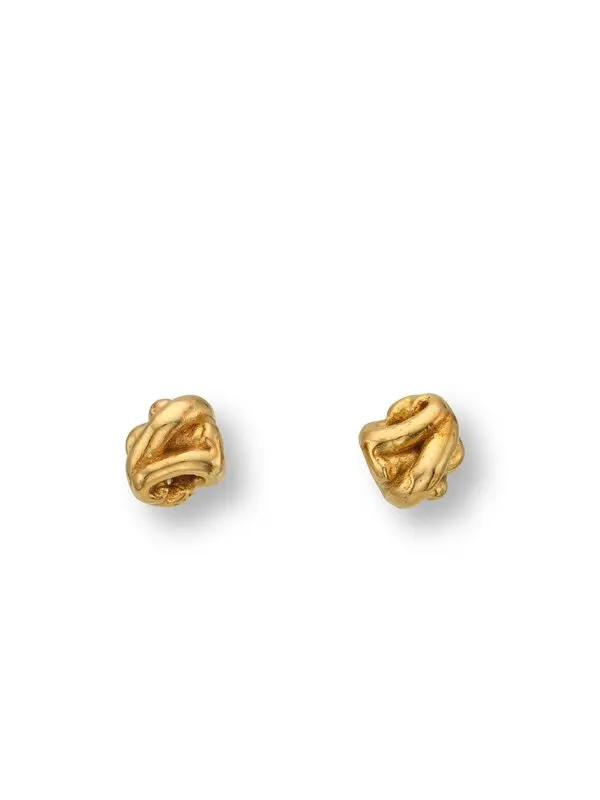 EVA REMENYI En Knot Mini 14k Earrings - Gold