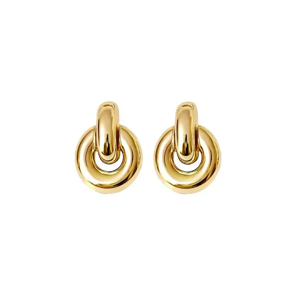 MONARCH Geometric Link Drop Earrings - Gold