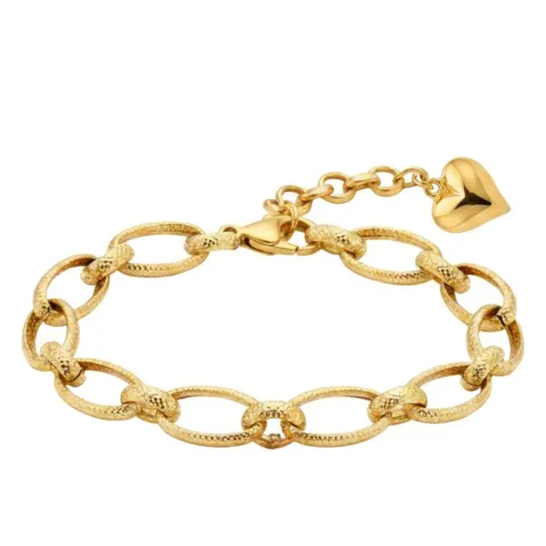 LINYA JEWELLERY Milazo Heart Chain Bracelet - Gold