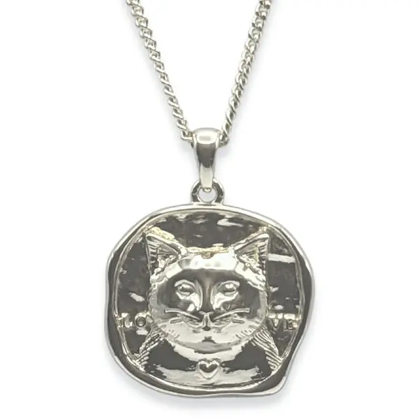 FRENVYRN Lars Cat Coin Sterling Necklace - Silver