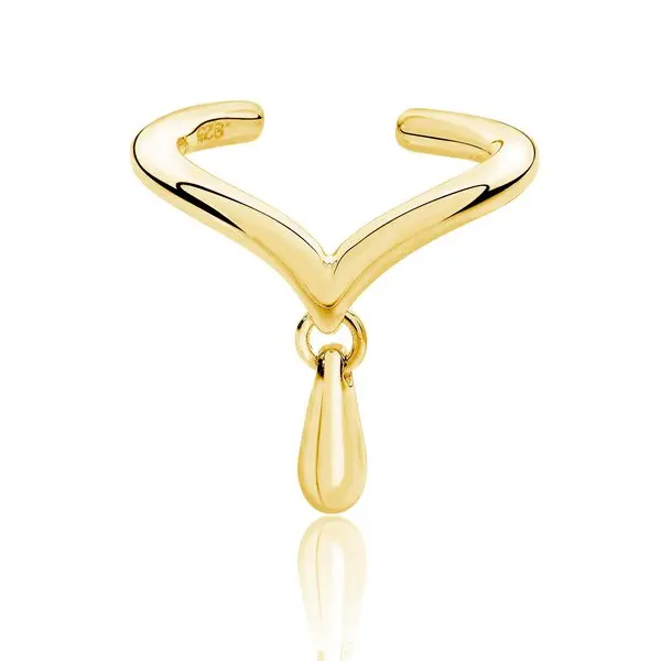 LUCY QUARTERMAINE Drop Cuff In Vermeil - Gold