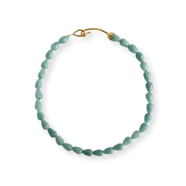GEM ISLAND Necklace With Quartz - Gold/blue
