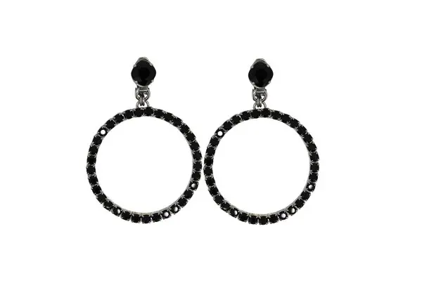 VICKISARGE Medium Hoop Clip-on Earrings - Black