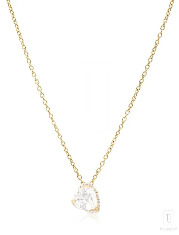 THE JEWELZ Heart Shaped Pendant Necklace - Silver/yellow/gold
