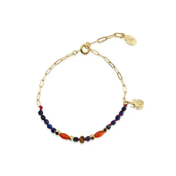 ATELIER PETITES PIERRES Lucky Bee Mini Scarabee Bracelet - Gold