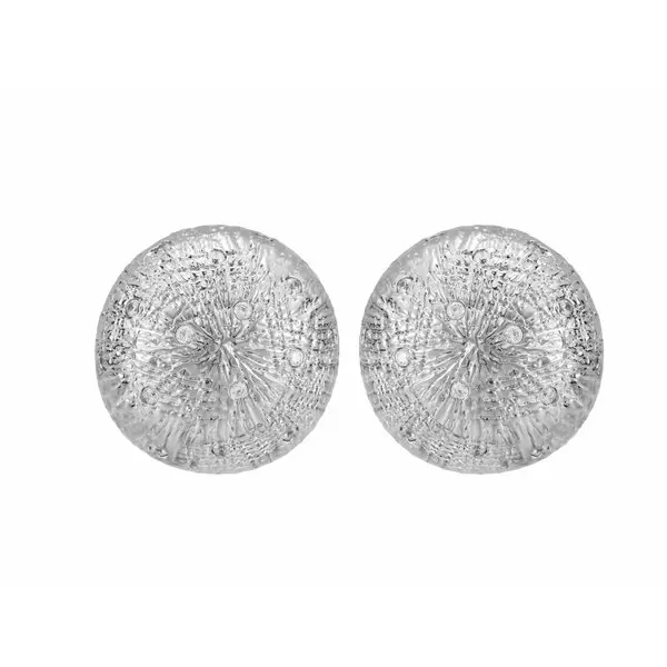 ONEWILDONE Delusional Optimism Vintage Crystal Dome Earrings - Silver