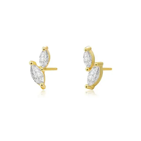AARIA LONDON Tilcara Stud Earrings - Gold