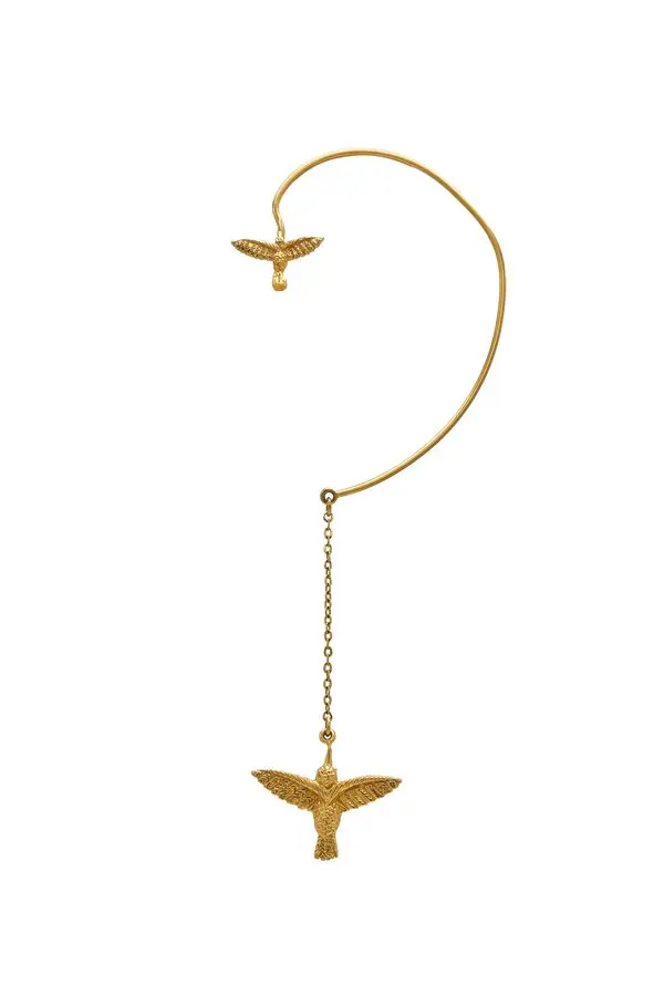 SOPHIE SIMONE DESIGNS Two Hummingbirds Earcuff - Silver