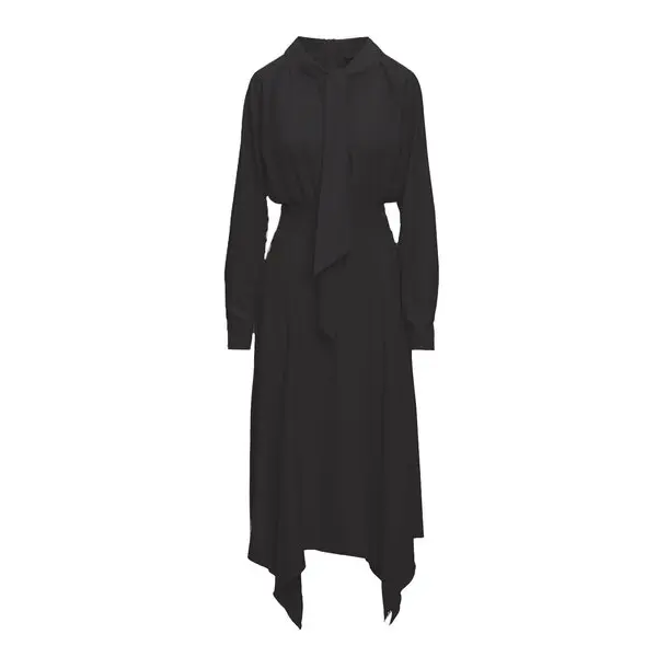 BLUZAT Midi Dress With Scarf