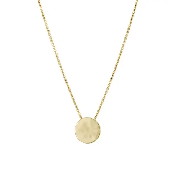 POSH TOTTY DESIGNS Medium Hammered Disc Necklace - Gold
