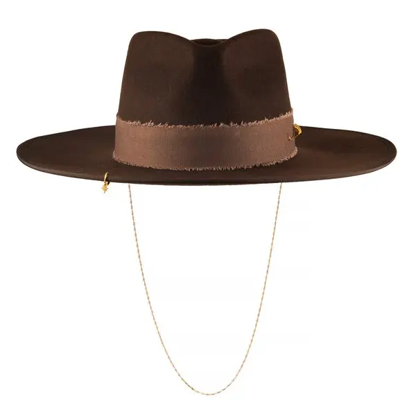 SHADED THE LABEL Harlyn Fedora Hat With Sterling Silver Jewellery - Brown