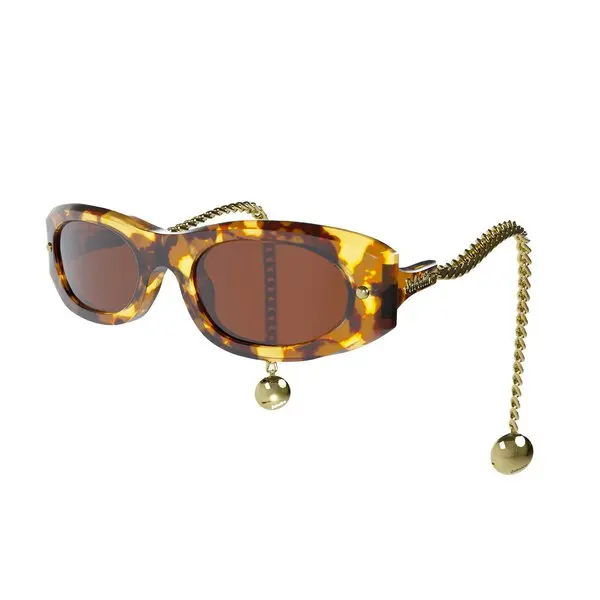 SABATINO Frames Leopard Acetate With Pendant - Yellow