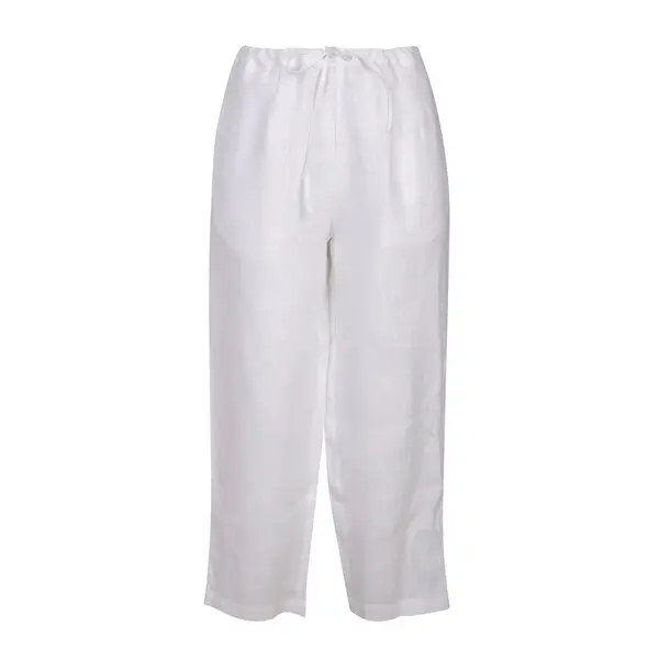 NOLOGO-CHIC Plain Linen Trousers