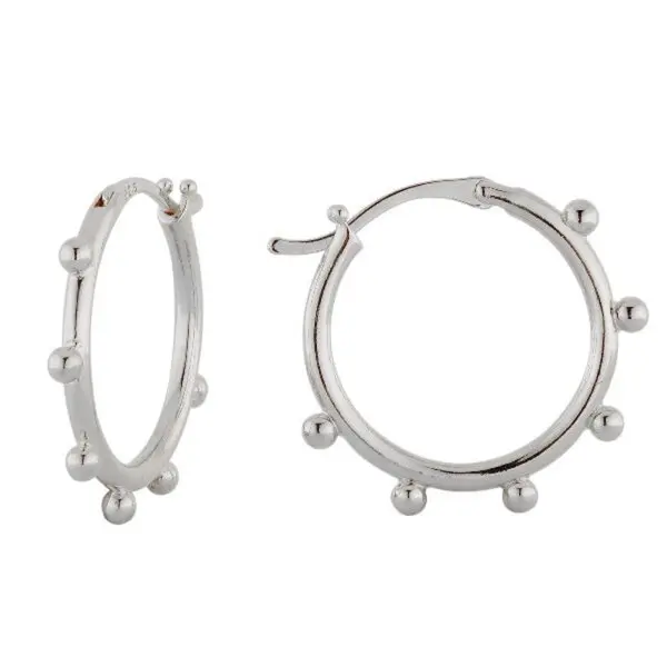 BERMUDA WATCH COMPANY Annie Apple Elsie Bobble Hoop Earrings - Silver