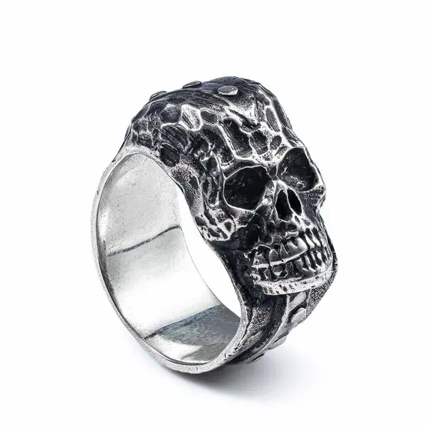 GERMAN KABIRSKI Seraph Skull Sterling Ring - Silver